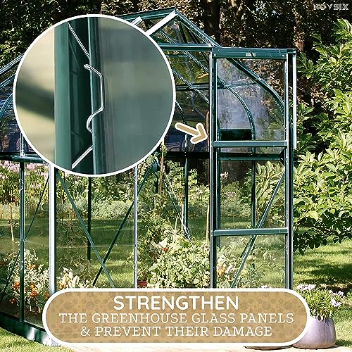 Mini Greenhouse Clips for Hanging - 100Pcs Stainless Steel Clips Green House Accessory Wire Clamp Clip pack for Harbor Freight Replacement Greenhouse Cover - Shade Clips Greenhouse Accessories