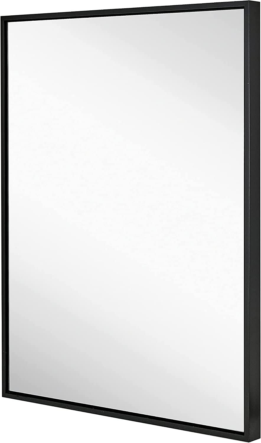MEETDH Rectangle Bathroom Mirror 30x40 inch, Large Mirror with Black Frame, Rectangular Vanity Mirror 30" X 40", Modern Matte Wall Mounting Mirrors, Hang Horizontal or Vertical