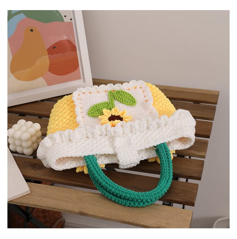 LSDJGDDE Hand-Knitted Bags Wool Homemade Material Package Hand-Knitted Finished Bags to Send Girlfriend Gifts