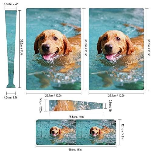 Labrador Retriever Swimming Full Protective Skin Cover Design Wrap Decal Sticker Compatible with PS5 Digital Edition Console and Controller