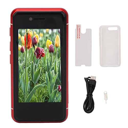 Mini Cellphone, WiFi GPS 8MP Front Camera 1GB 8GB Smartphone for Gifts (Red)