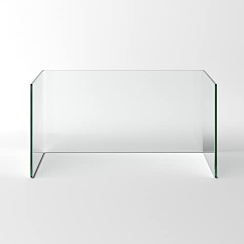 Neos Modern Furniture CD008-N Rectangular Shaped PC Laptop Workstation Table for Home Office, Clear