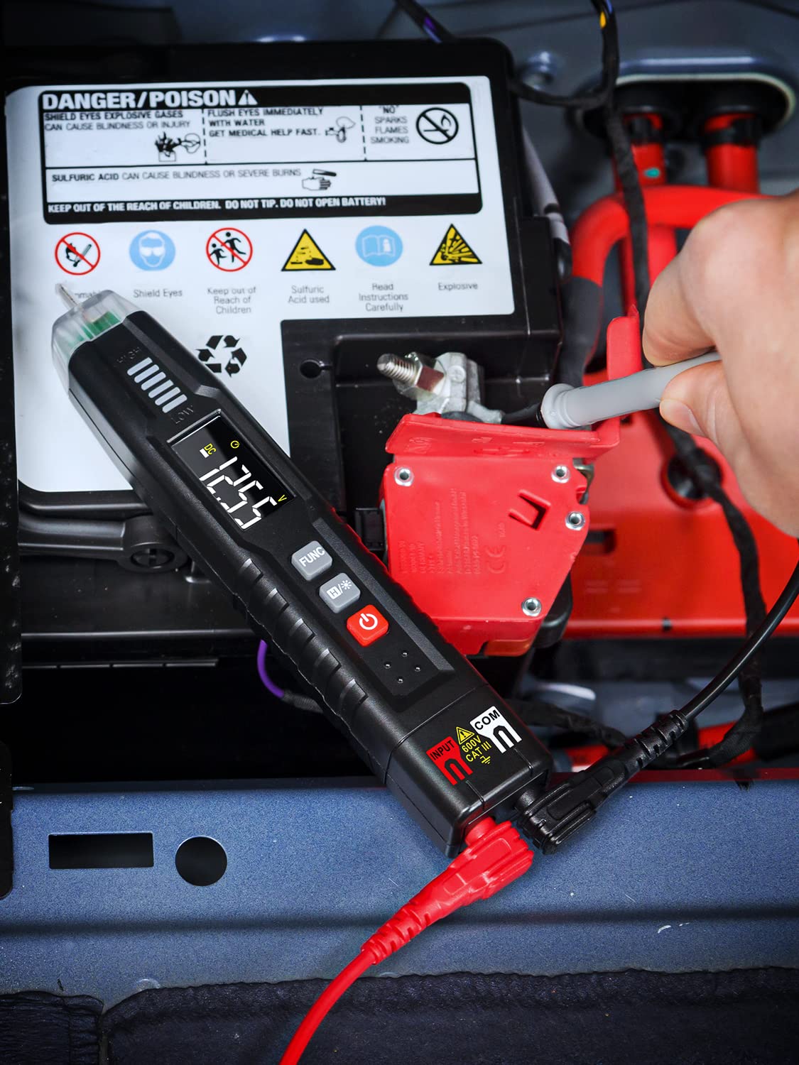 KAIWEETS Voltage Tester Non Contact Voltage Tester Circuit Tester with Test Leads, Auto Measuring Wire Tester for ACV/DCV Multifunction Electric Detector ST100…
