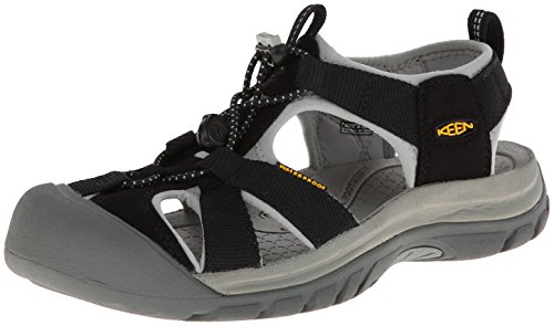 KEEN Women's Venice H2 Sandal,Black/Neutral Gray,6 M US