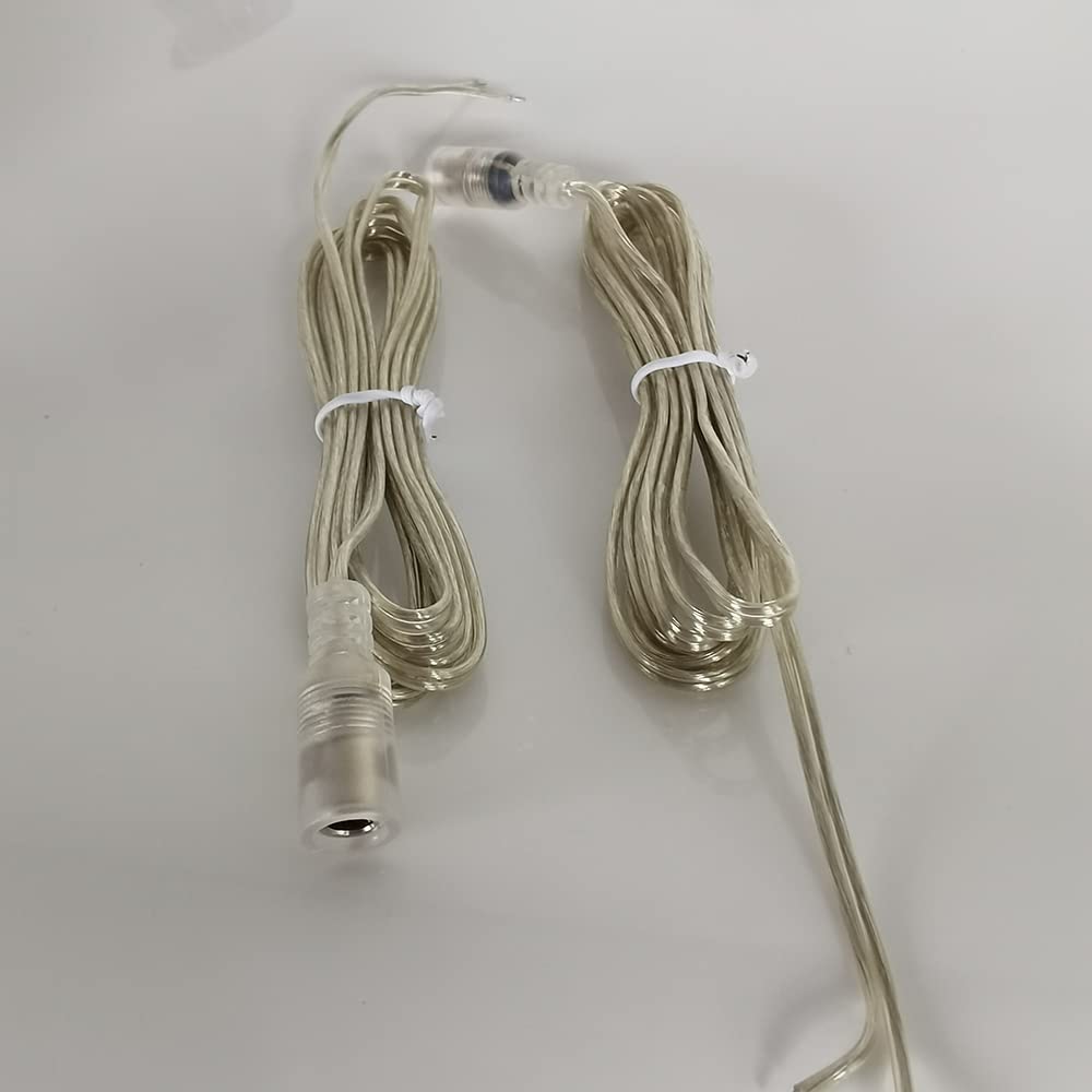 LED Lighting 3pcs 6.56ft Transparent DC Extension Cable 5.5mm x 2.1mm Female Power Cord for CCTV Security Indoor ,led neon Signs Power Wires,neon Signs accessories12v DC Power Supply Plug Adapter