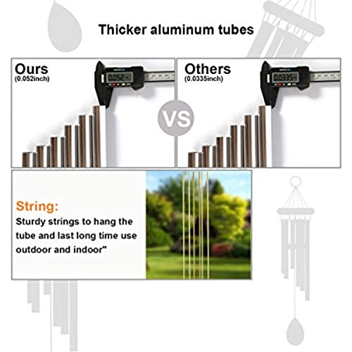 Mosteck Anodized Aluminium Wind Chimes 26" Inches, Gift for Unisex, Suitable for Outdoor, Garden, Patio Decoration