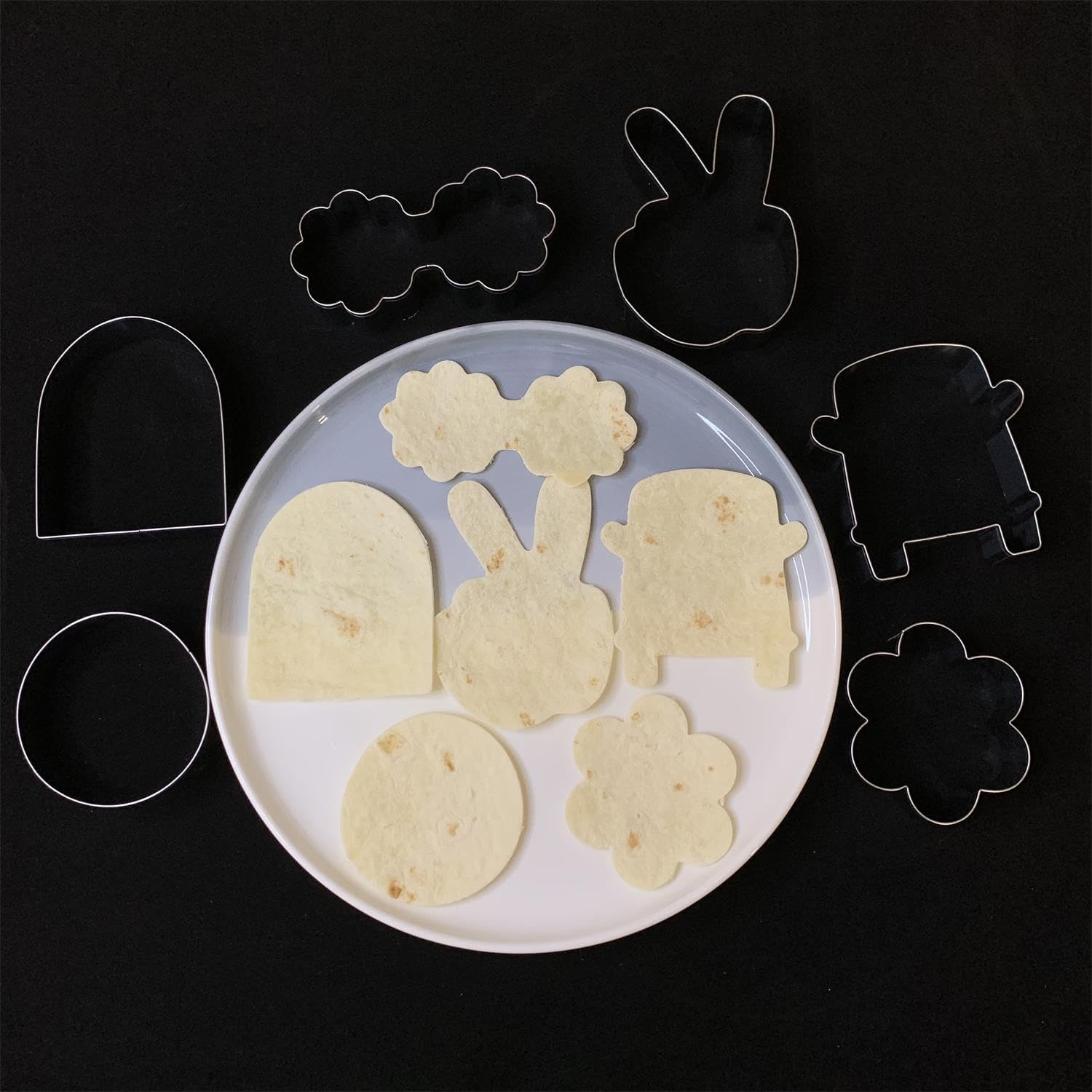 LUBTOSMN Large Groovy Cookie Cutter Set-6 Piece-VW Van, Peace Hand, Daisy, Floral Sunnies, Rainbow and Circle-Diswasher Safe-Cookie Cutters Shapes for Two Groovy One Birthday Party Decoratons