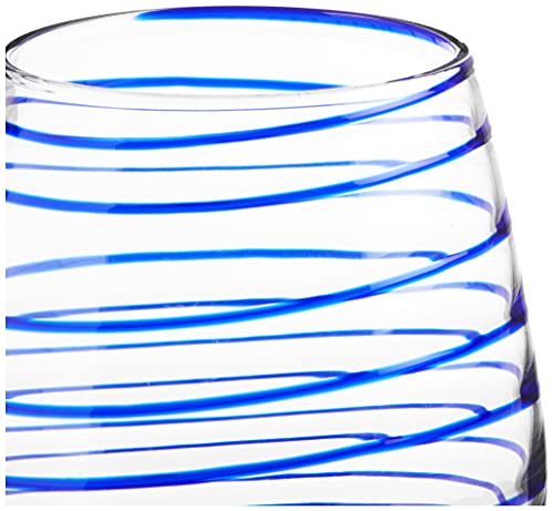 Kate Spade New York Charlotte Street 2Pc Stemless Wine Glass, 2 Count (Pack of 1), Blue
