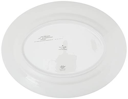 Kate Spade New York Larabee Road Platinum 16" Ovalplatter, 4.05 LB, Metallic