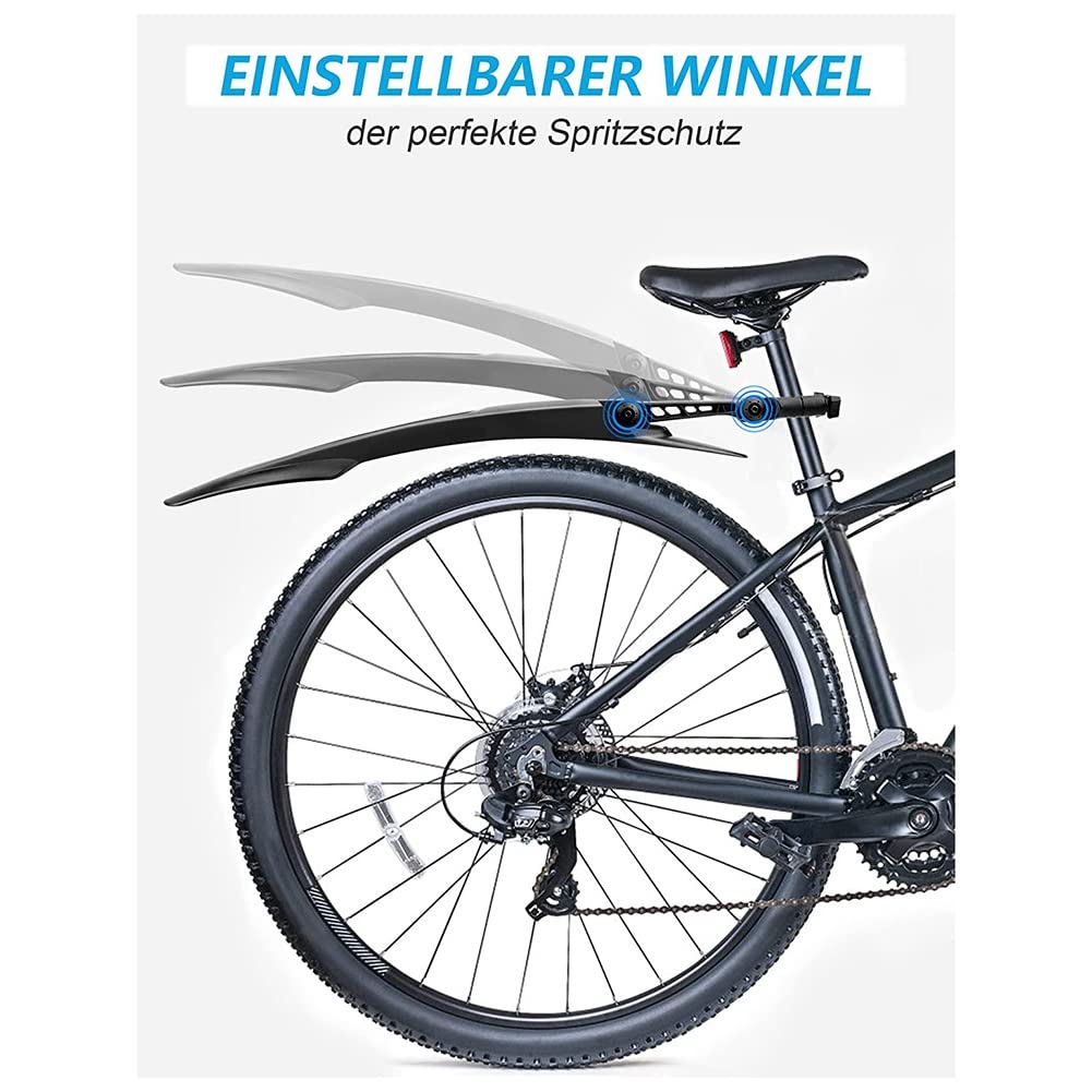 Jteyult Mountain Bike 26-29 Inches Mudguards, Bicycle Front Rear Mudguard,Protection Against Splash Water & Dirt