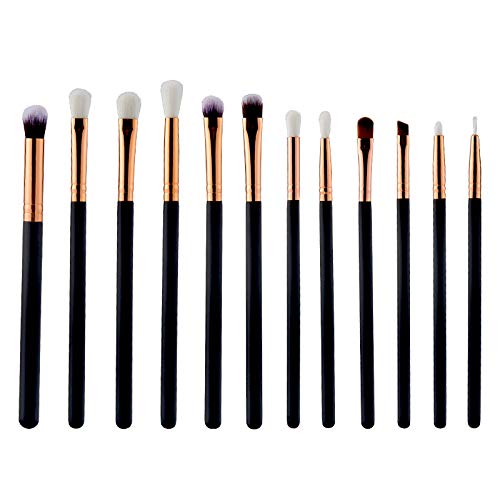 Makeup Brushes Natural Bristles 12Pcs Cosmetic Brush Makeup Brush Sets Kits Tools Foundation Blending Brush with Case
