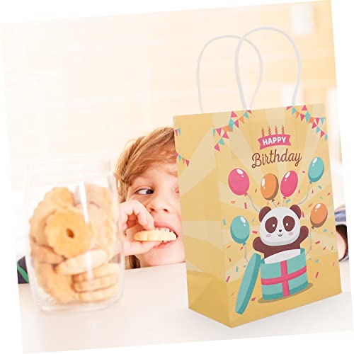 HEALLILY 10pcs Hand Gift Bag Candy Bags Retail Paper Bags Tote Bag Accessories Bride Multi-function Present Bag Bridal Gift Accessory Multi-function Paper Bag Multi-function Gift Bag Cute