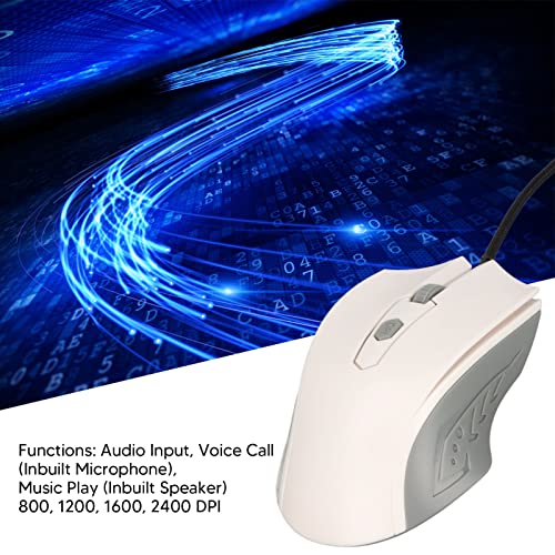 Jakoo AI Audio Input Mouse Wired Mouse Supports Universal AI Audio Input. Ergonomic Design DPI for Gaming Mute Key