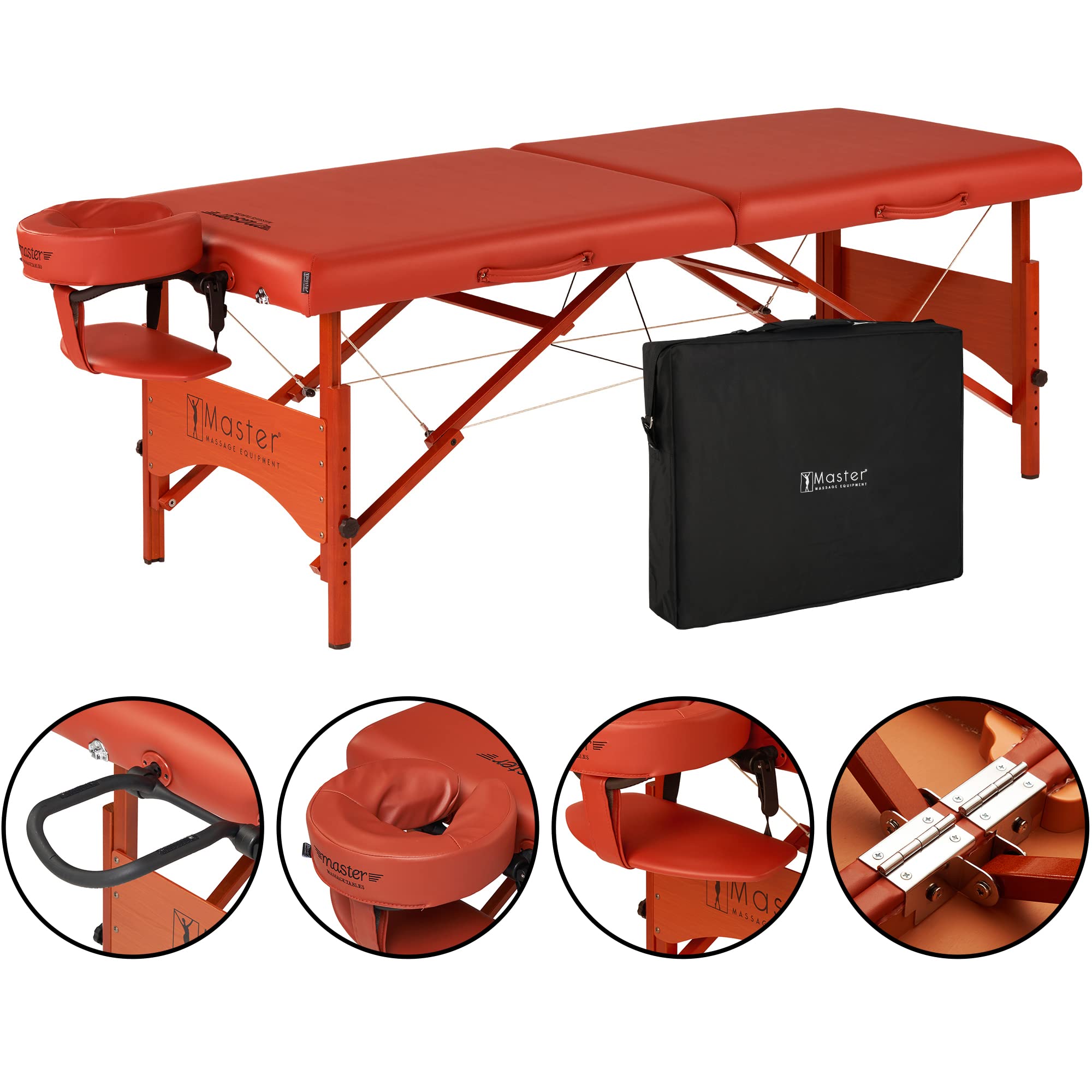 Master Massage Fairlane Sport Size Portable Massage Table, 25 Inch- Lightweight and Supportive- Bonus Accessories Included- Tattoo Bed, Lash Table (25 inch with Ambient Light)