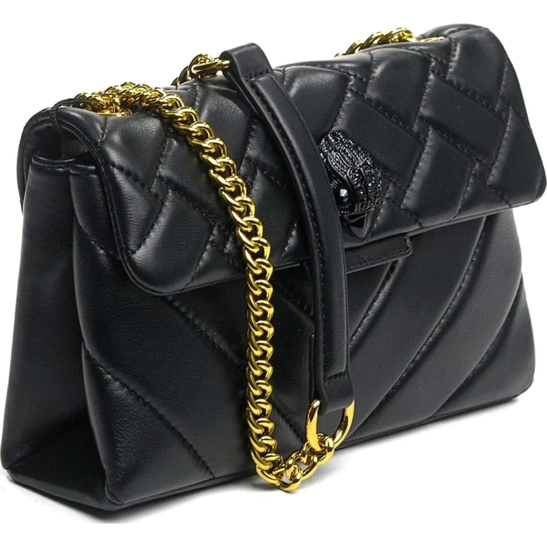 Kurt Geiger Crossbody Womens Black Kensington Drench Quilted Leather Small Bag
