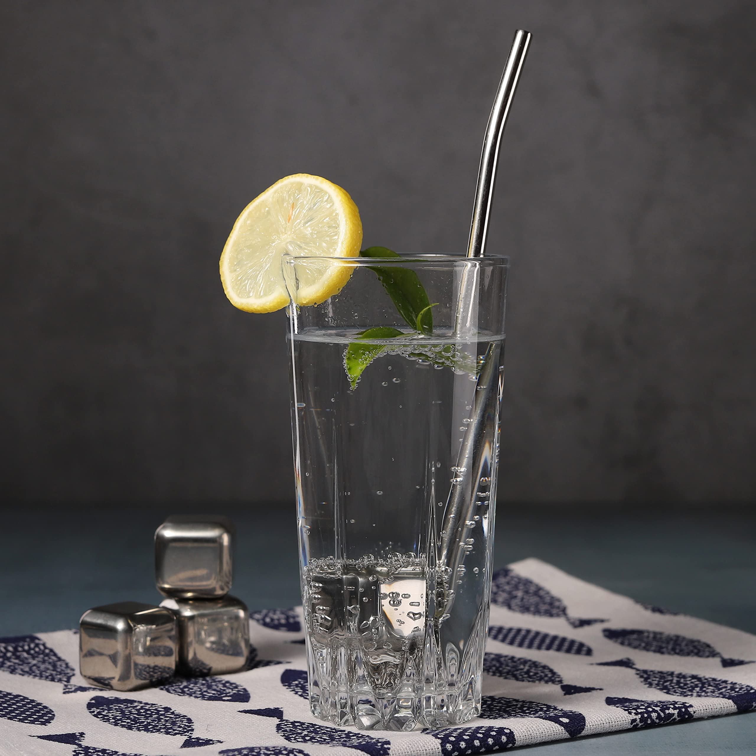 Ice Tea Spoons Long Stainless Steel Spoon Straw Bar Spoons Handle with Straw for Mixing Stirring Drinking (S-6)