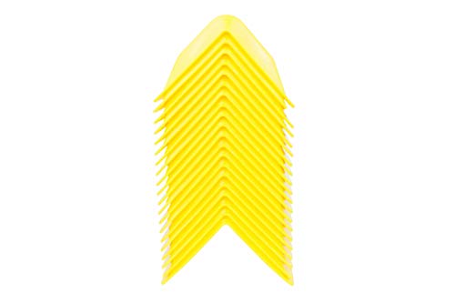Mytee Products 20 Pack Yellow 4" Flatbed Edge Protectors with Carrying Case - 4" Winch Ratchet Straps Plastic Corner Protectors for Flatbed Cargo Load
