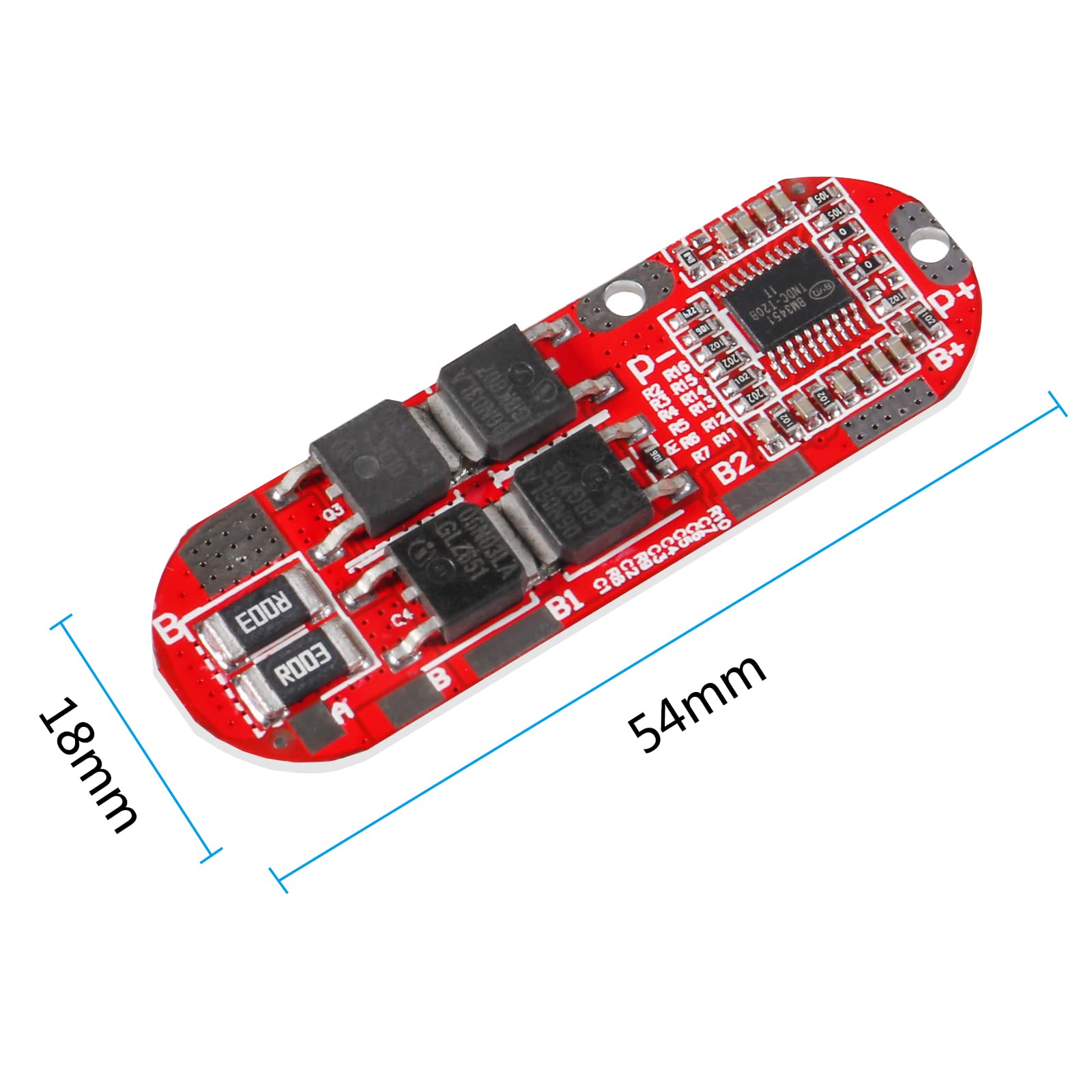 MELIFE 5PCS BMS 5S 25A 21V Battery Protection Board for Lithium Battery Protection Circuit Charging Board Module Integrated Circuits.
