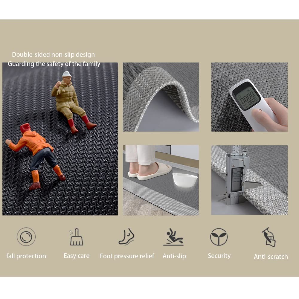Kitchen Mat and Rugs Cushioned Kitchen mats,Non-Skid Waterproof Kitchen Rugs and Mats,Water and oil resistant washable and wipeable ,Ergonomic Comfort Standing Mat for Kitchen