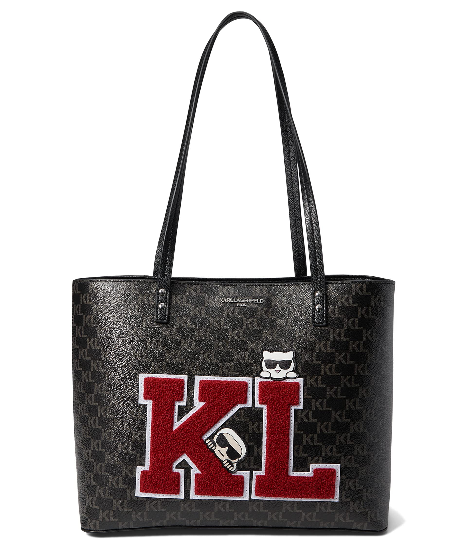 KARL LAGERFELD Paris Adele Tote Black Logo Combo One Size