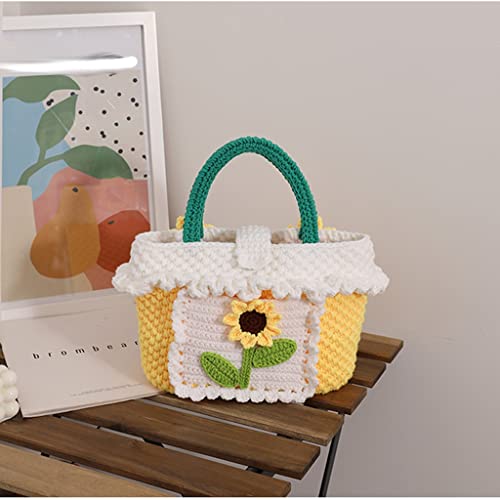 LSDJGDDE Hand-Knitted Bags Wool Homemade Material Package Hand-Knitted Finished Bags to Send Girlfriend Gifts