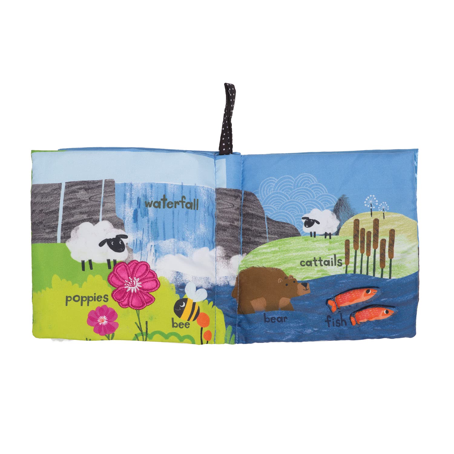 Manhattan Toy What's Outside Mountain-Themed Soft Baby Activity Book with Rattle