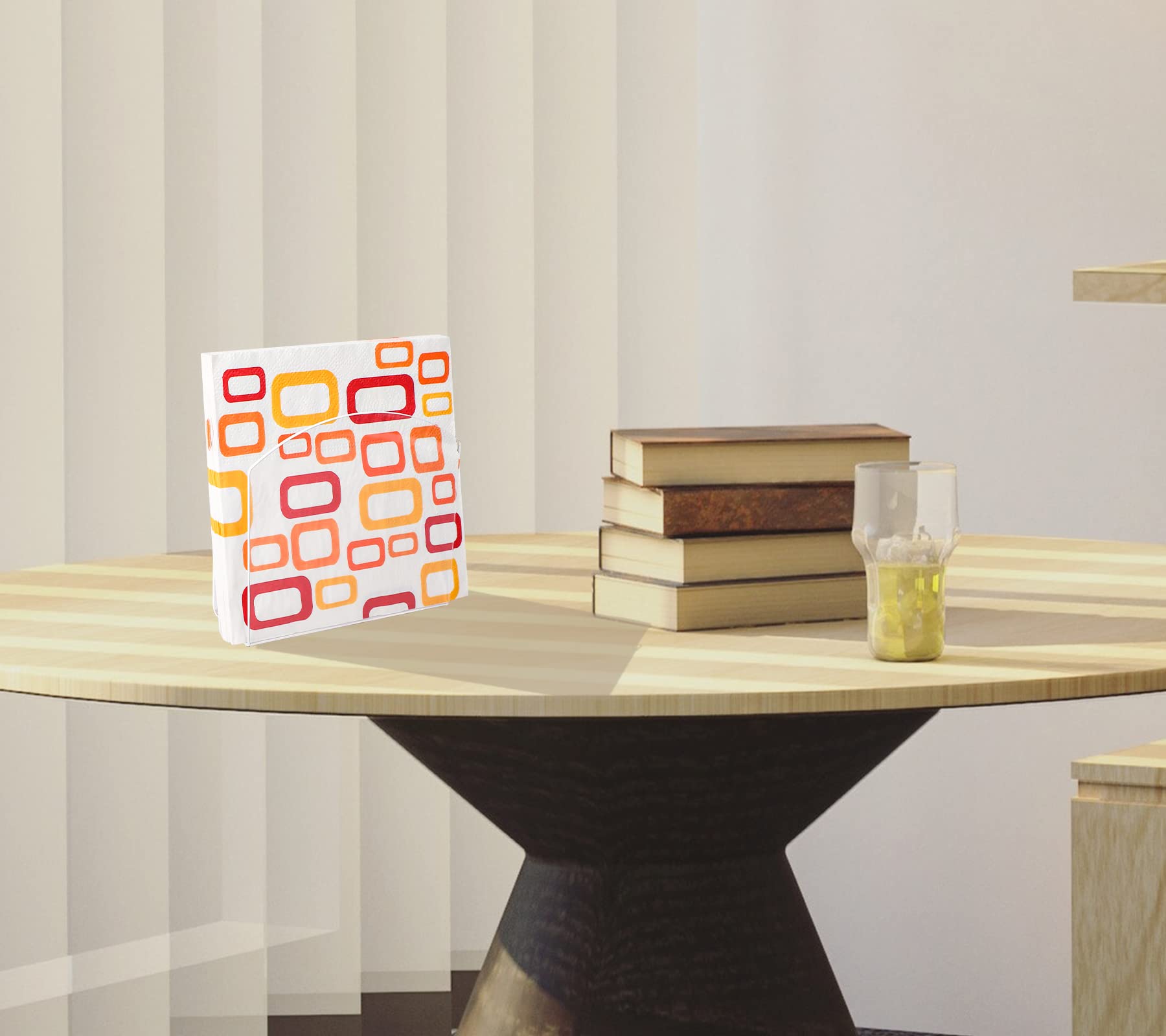 Kamehame 2Pcs Acrylic Napkin Holders for Tables Clear Napkin Dispenser Vertical Freestanding Napkin Stand