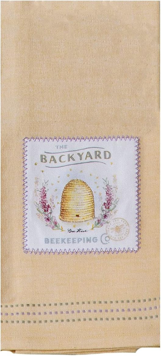 Kay Dee Designs 4 Piece Farmhouse Backyard Bee Keeping Kitchen Bundle, 2 Towels and 2 Grabber Mitts