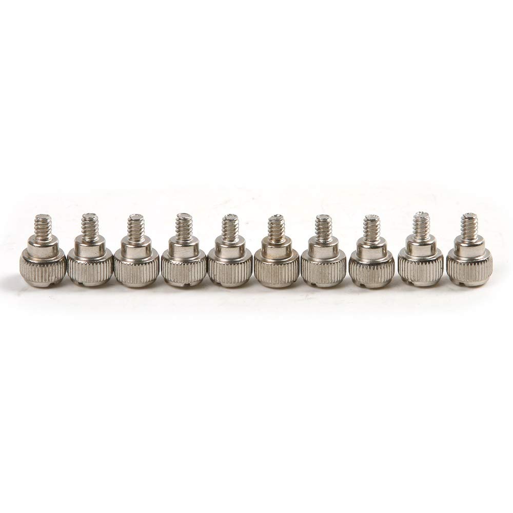 KHGWERO CZMY 6#32 * 5 Thumb Screws Nickel Computer PC Case Hand Tighten Screws Length 14mm for M3.5 Coarse Desktop Computers 10Pcs Lot