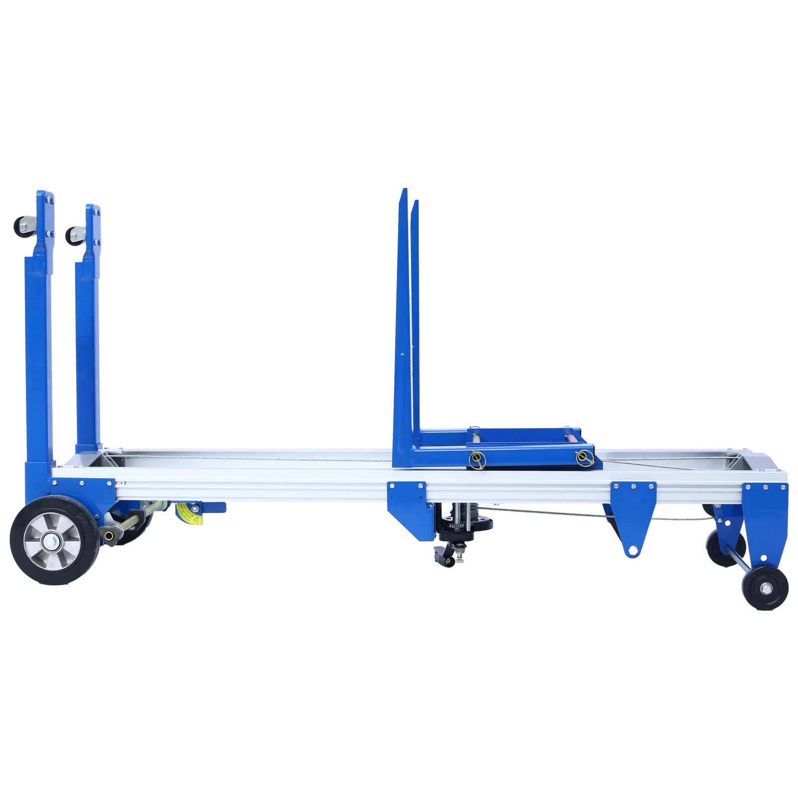 Miscoos Fixed Straddle Hand Winch Lift Truck, 34.6" Length, 24.8" Width, 66.9" Height, 500 lbs Capacity