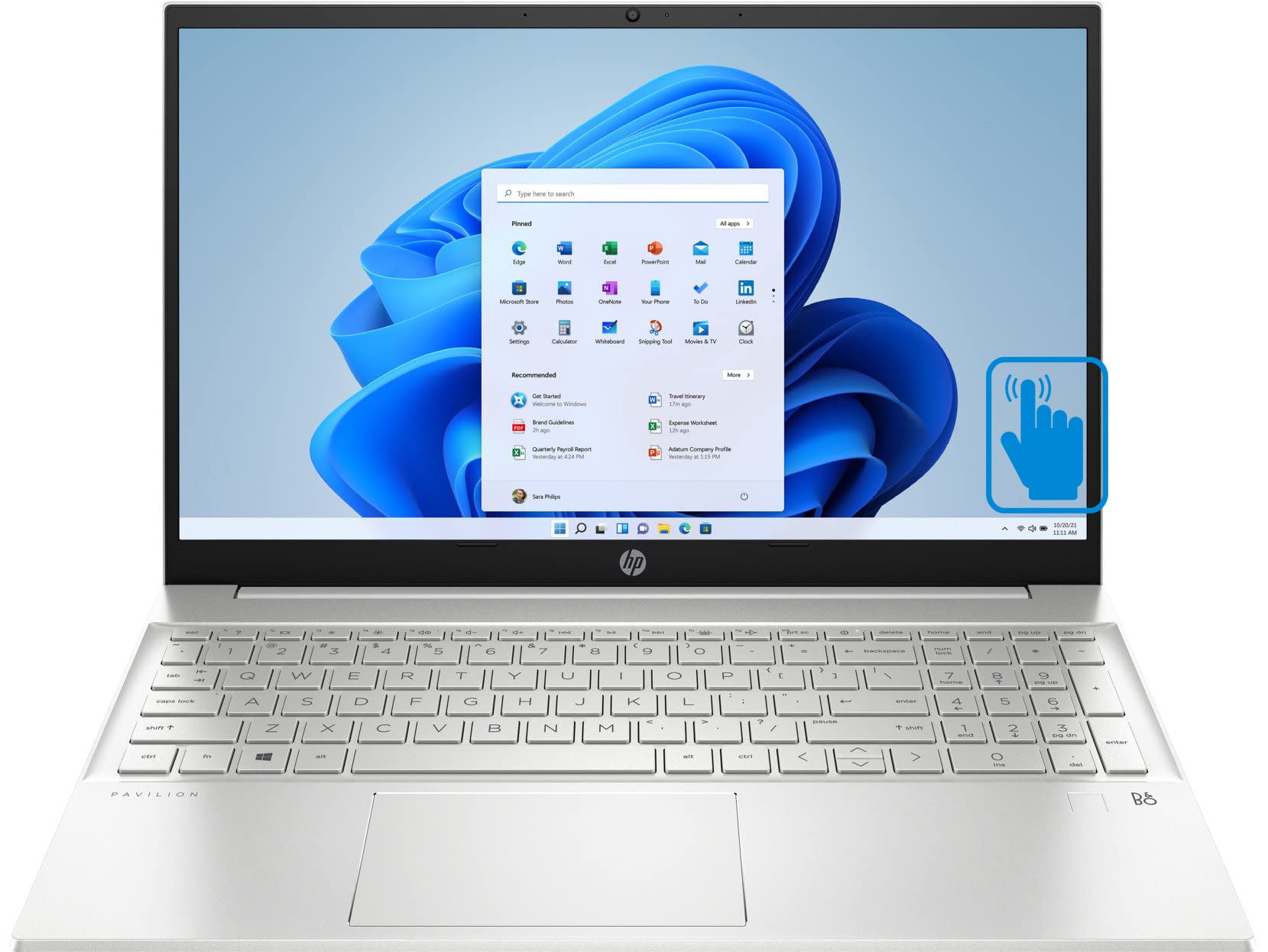 HP Pavilion 15t-eg200 FHD Touchscreen Laptop (Intel i7-1255U 10-Core, 64GB RAM, 1TB PCIe SSD, Intel Iris Xe, 15.6" 60Hz (1920x1080), FP Reader, Backlit KYB, WiFi 6, BT 5.2, Win11P) w/Dockztorm Hub