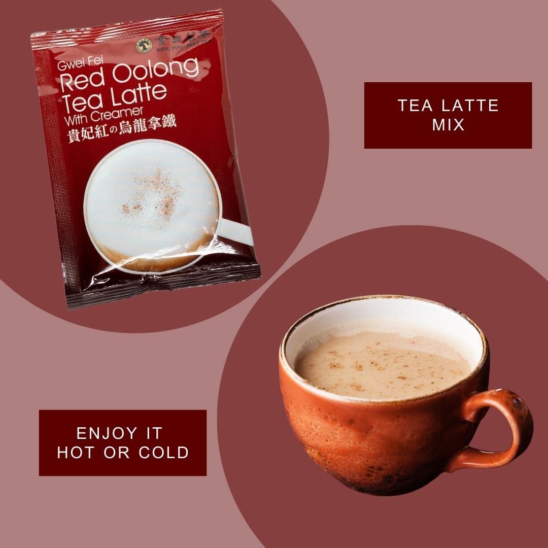 King Ping Best Tea - Tea Latte Milk Kit, 5 Individual Milk Tea Powder Packets, 100 Percent Natural Ingredients (5 Servings)