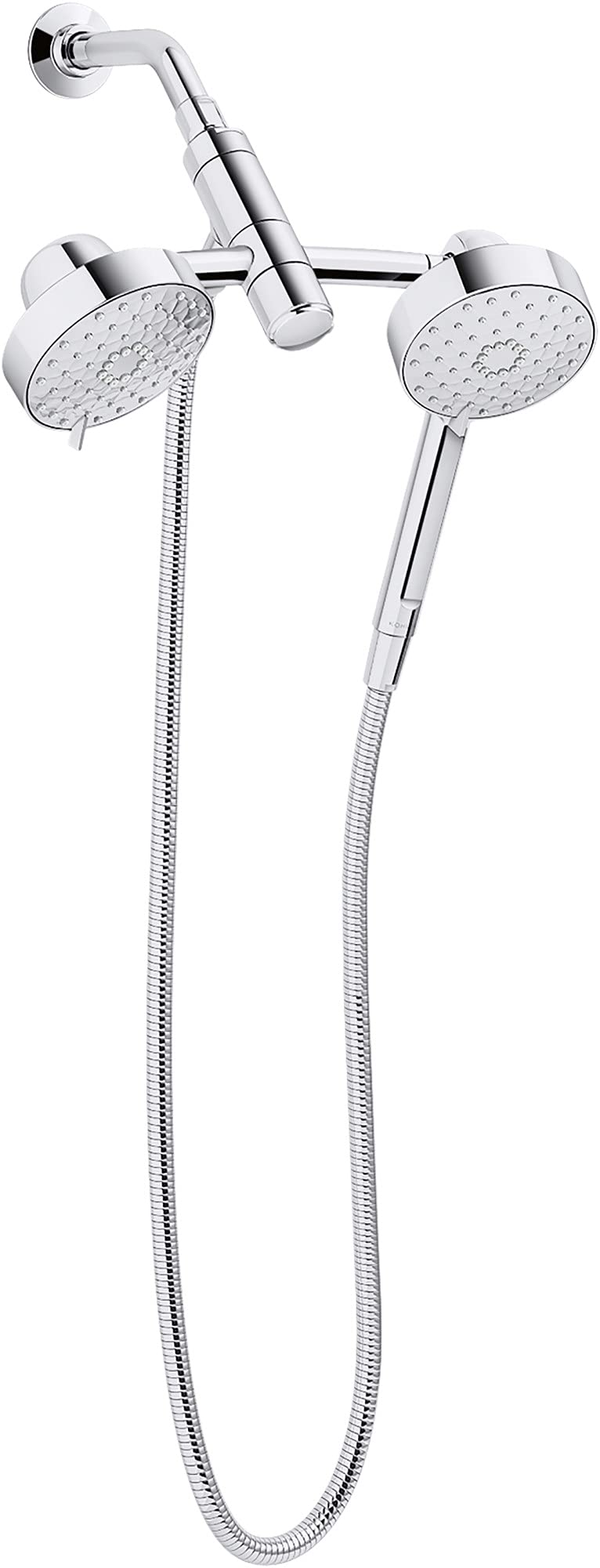 KOHLER 23218-CP Awaken 2-in-1 Multifunction Shower Combo Kit, Showerhead and Handshower Set, 2.5 GPM, Polished Chrome