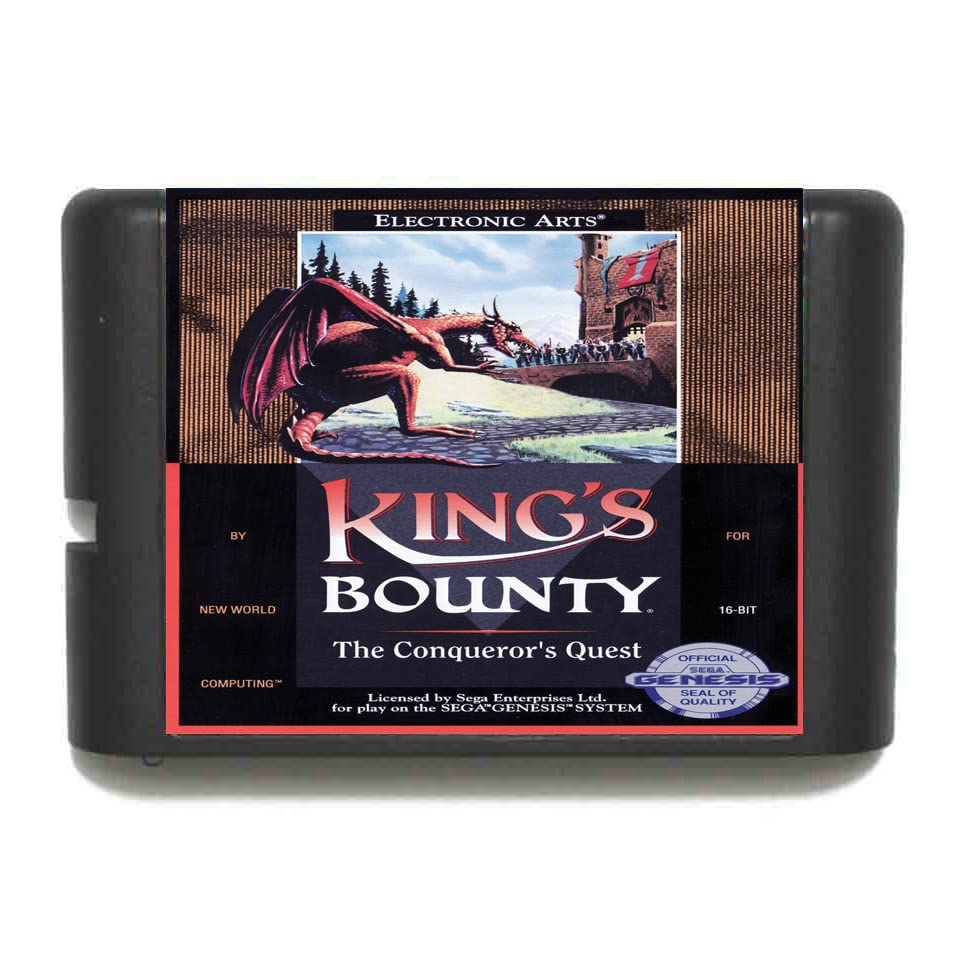 King's Bounty The Conqueror's Quest 16 Bit MD Game Card For Sega Mega Drive For Genesis (Black)