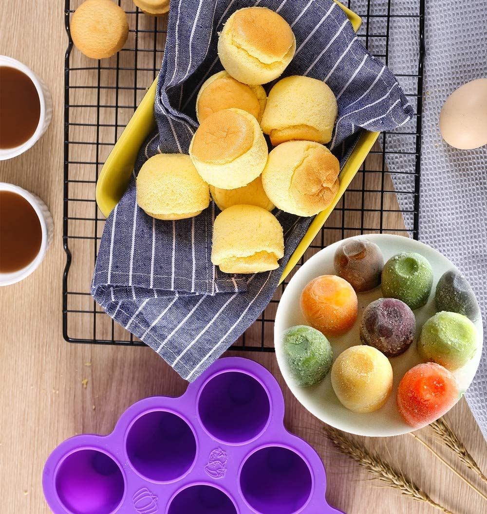 KeepingcooX Silicone Egg Bites Molds with Lid for Instant Pot Accessories with Non-Stick Popsicle Ice Pop Maker including 9 Reusable Plastic Sticks, fit for 6/8 Quart Pressure Cooker