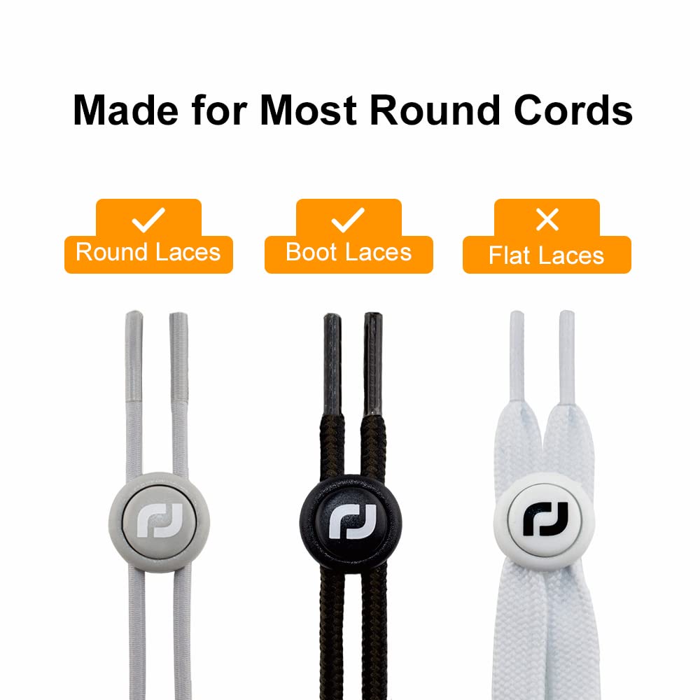 Heavy Duty Cord Locks - Double Hole Drawstring Stopper Fastener for No Tie Shoelaces and More