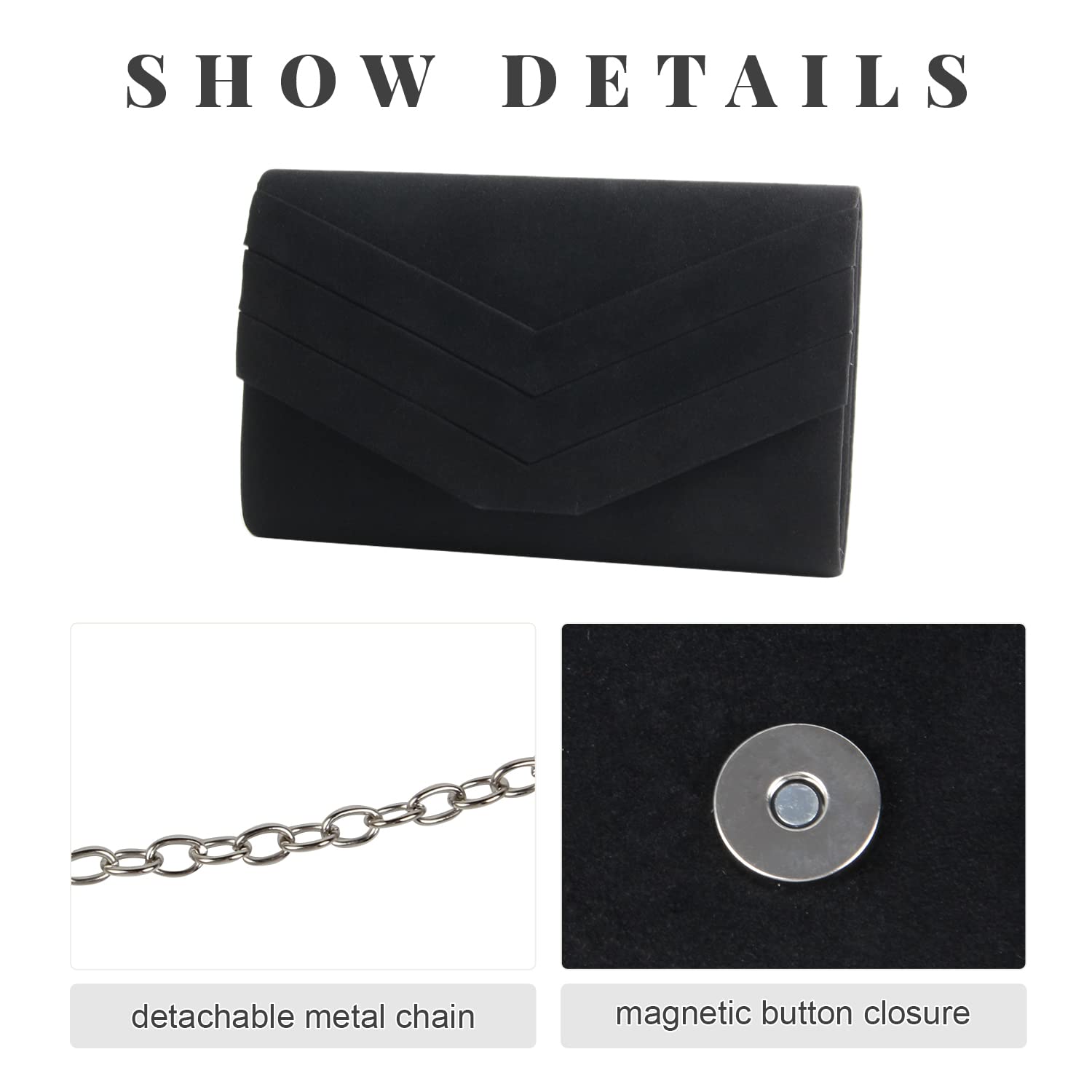 Lanpet Women's Evening Clutch Bags Formal Party Clutches Wedding Purses Cocktail Prom Handbags