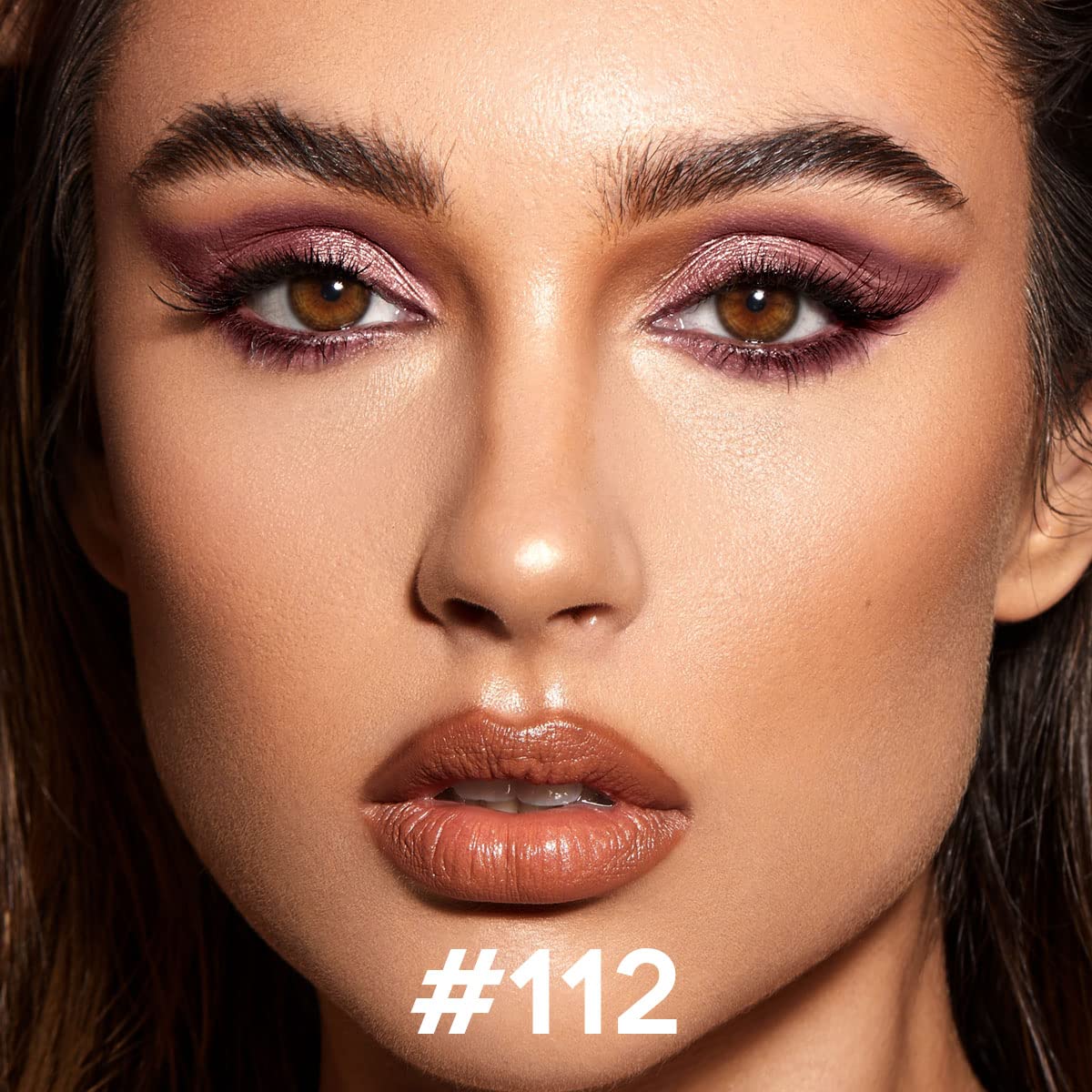 LUXAZA Eye Shadow Stick, Cream Single Makeup with Blending Brush, Eye Brightener Stick, Highlighter Stick, Eyeliner, Smooth Metallic #112 Taupe Pearl