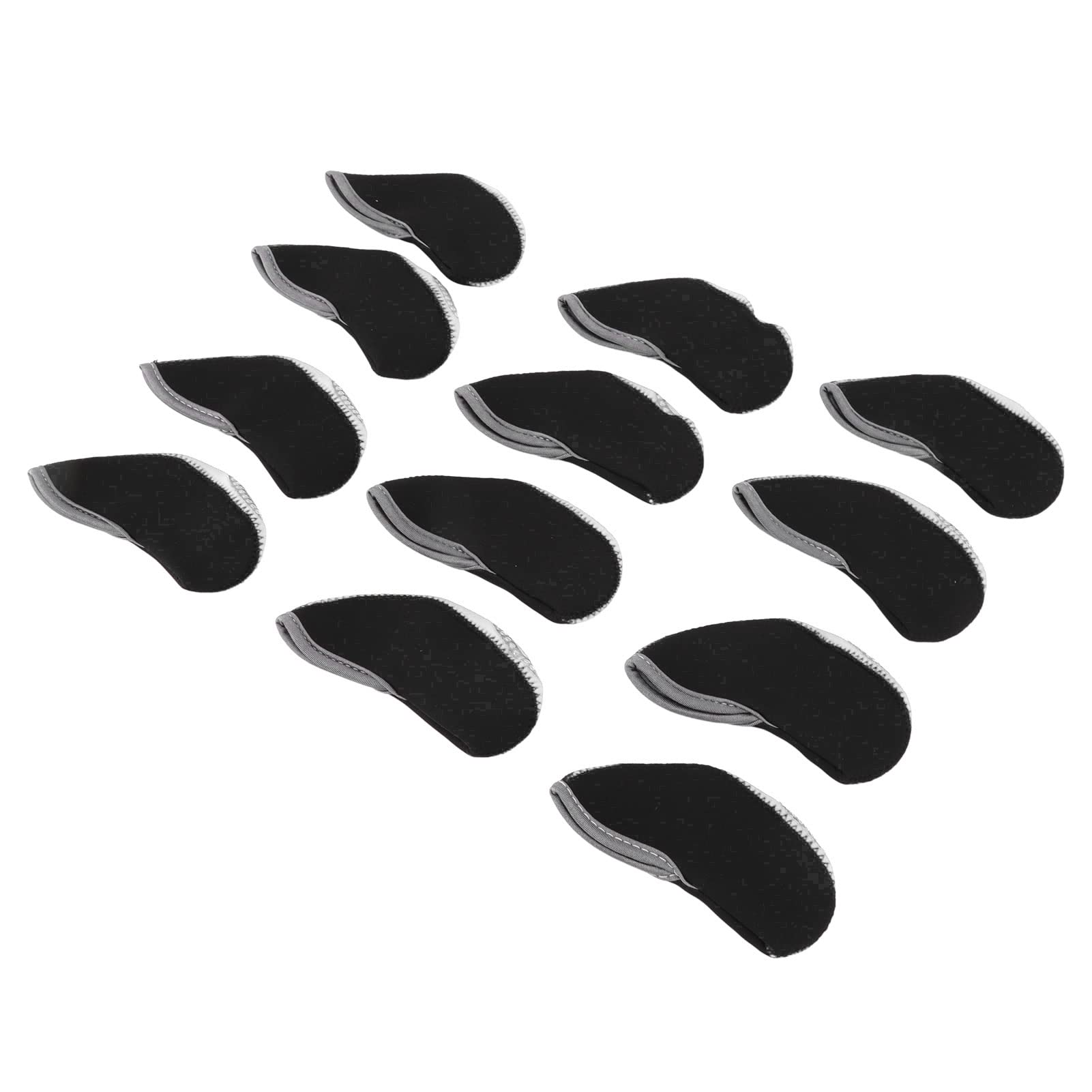 KUIDAMOS Golf Club Head Covers, Thickened Golf Club Protective Head Cover 12 PCS Easy to Use Waterproof for Exercise(Black and White)