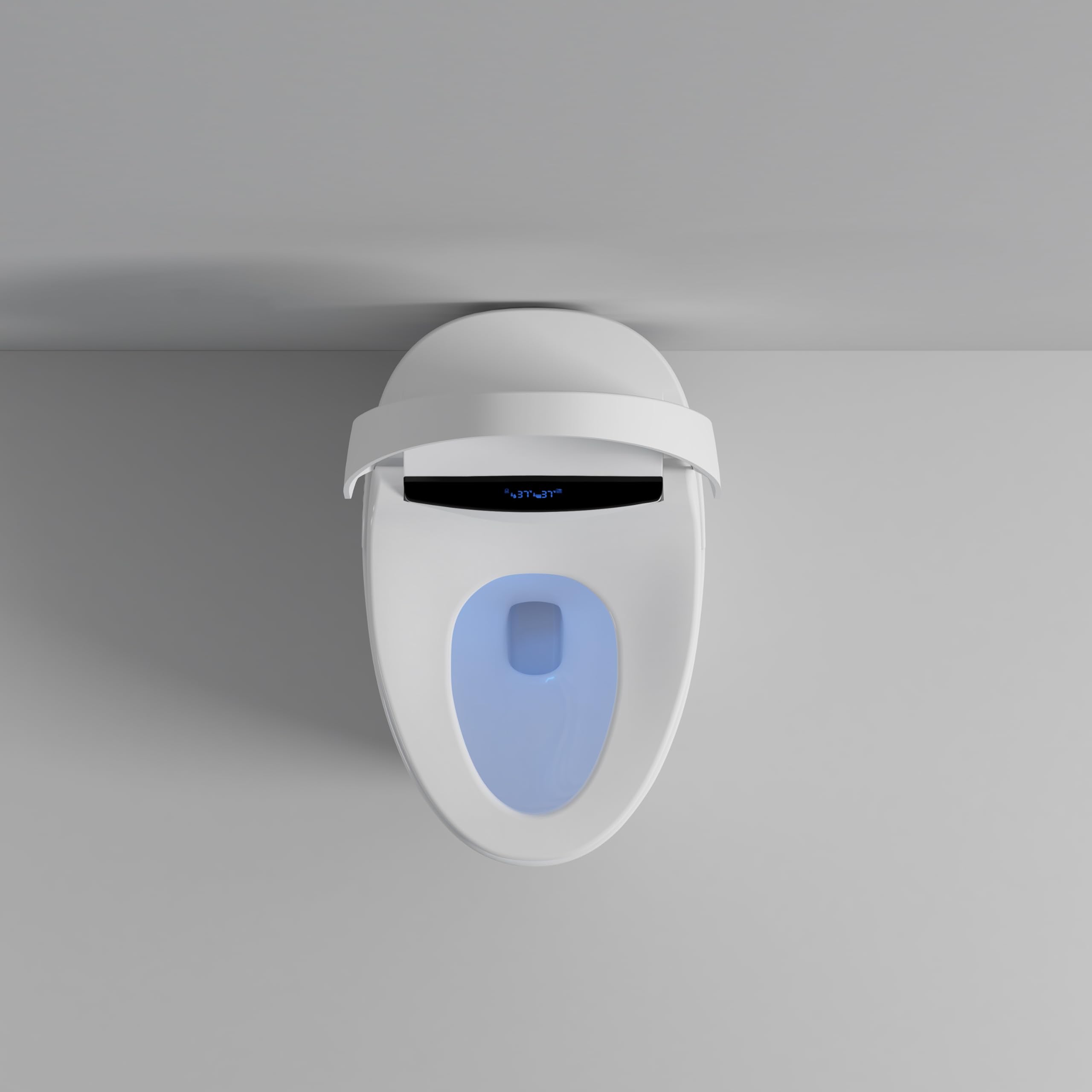Smart Toilet with Built-In Bidet, Auto Open and Close Lid, Heated Seat, One-Piece Modern Toilet with Voice Control and Foam Shield