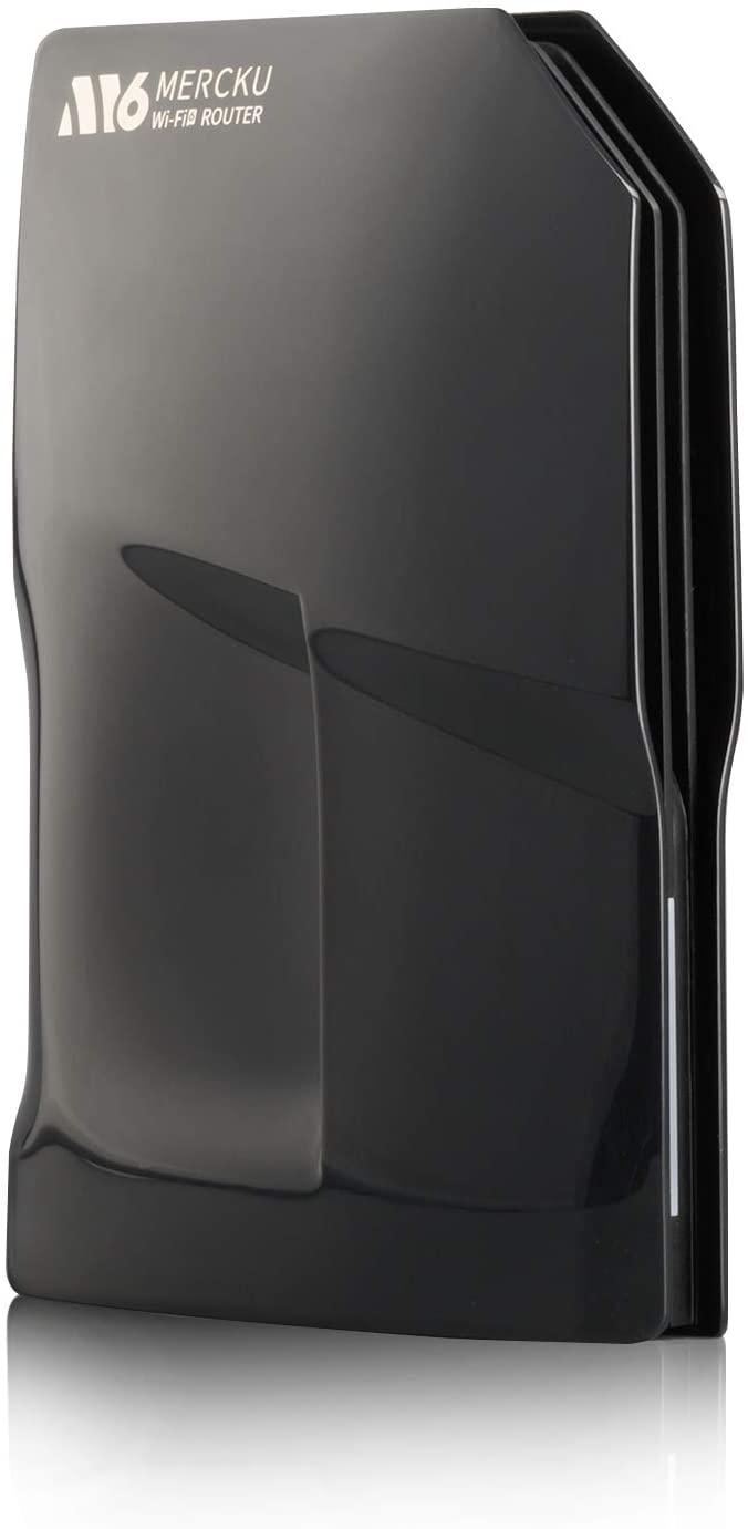 Mercku M6 Wi-Fi 6 Mesh Wi-Fi System 802.11ax Router Whole Home Coverages up to 3,000 sq.ft. Dual-Band Gigabit Wireless Internet App Control, 1 Pack, Cosmo Black
