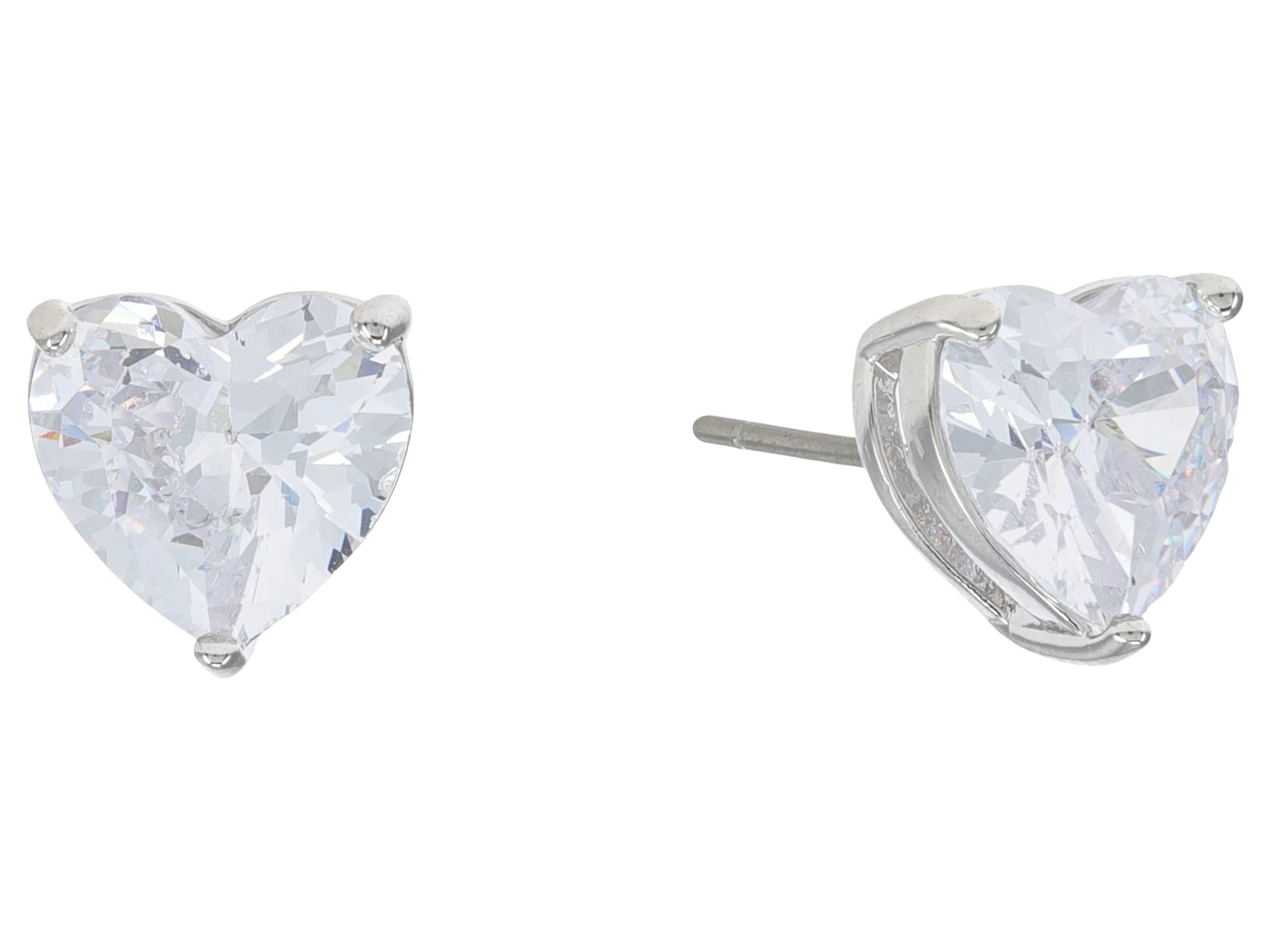 Kate Spade New York My Love Heart Studs Earrings - Earrings for Women - Gold Construction - Heart Design Opal Glitter One Size One Size