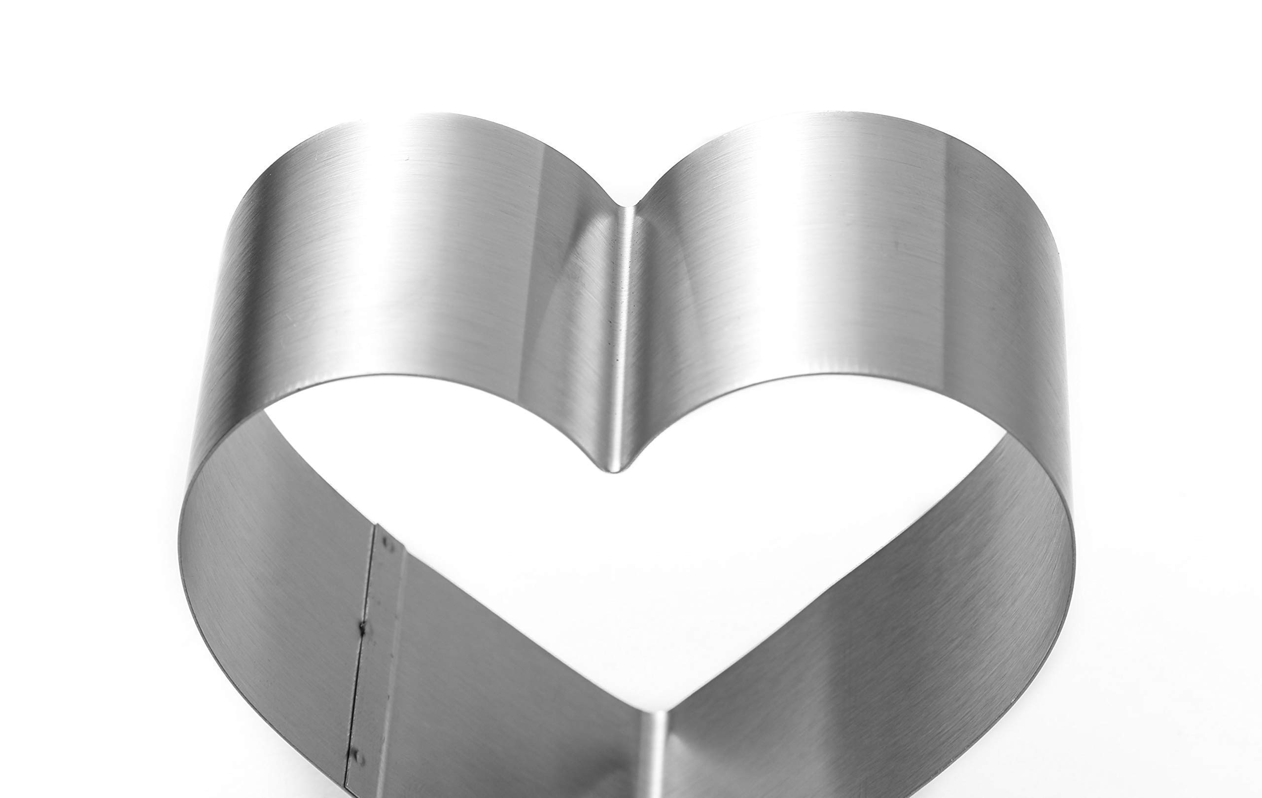 Large Round and Heart Cake Ring Set-4/6/8 Inch Biscuit Cutter Stainless Steel