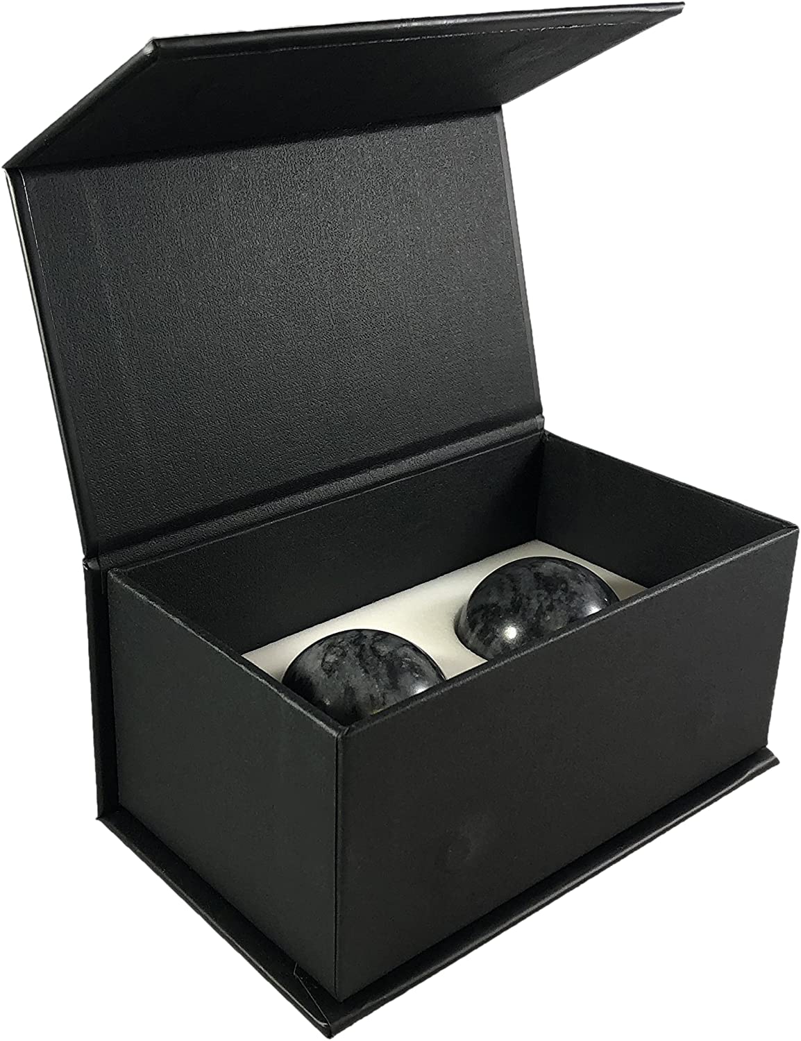 Luxe Whiskey Stones - Set of 2 Marble Chilling Spheres in Gift Box with Velvet Storage Bag