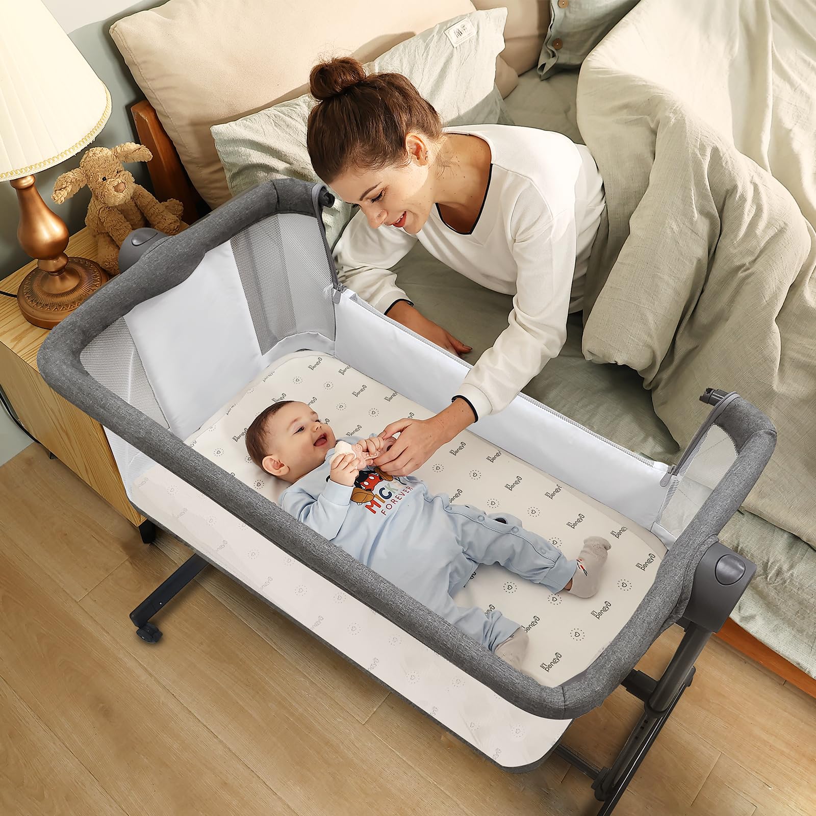 Li’l Pengyu Safer Sleep Bassinet, Comfy Mattress Pad Bassinet Sheet (1 Per Pack)