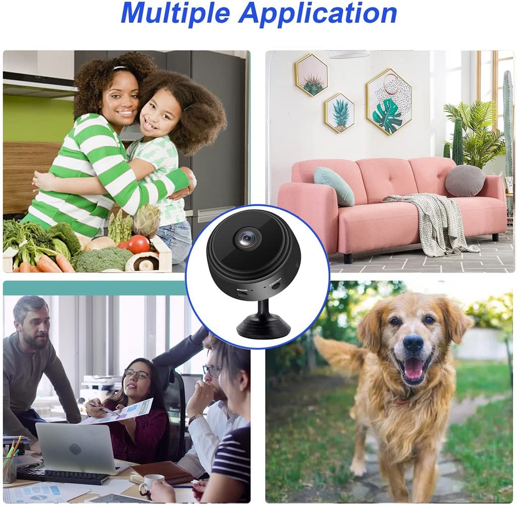 MOSAJIE 2023 Upgraded 1080P Home Security Camera Detector - Indoor Camera Home Security Camera Wireless WiFi Camera - Car Cameras for Surveillance