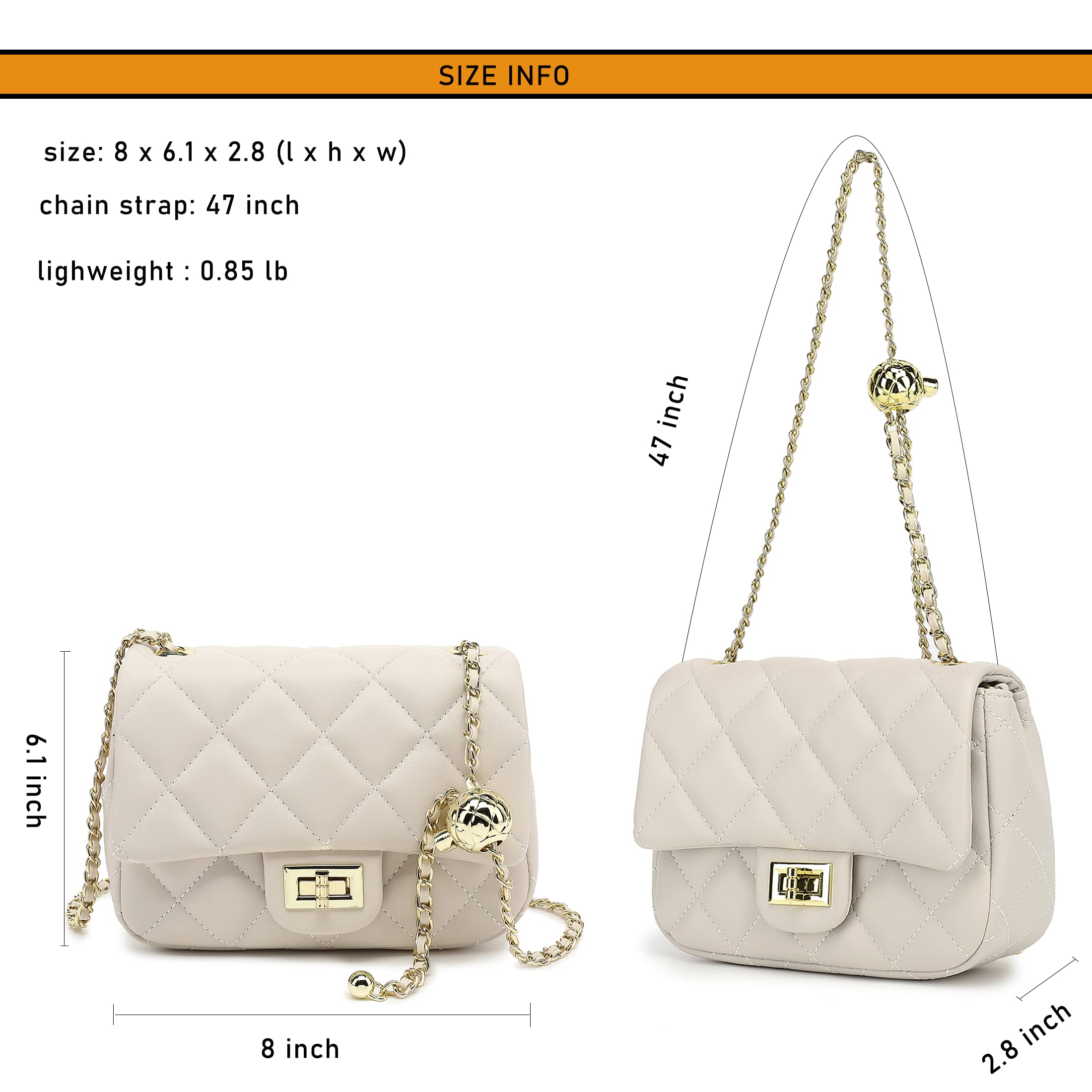 LL LOPPOP Split Leather Crossbody Bags for Women,Trendy Quilted Purse,Small Shoulder Bag with Adjustable Chain Strap 203802A