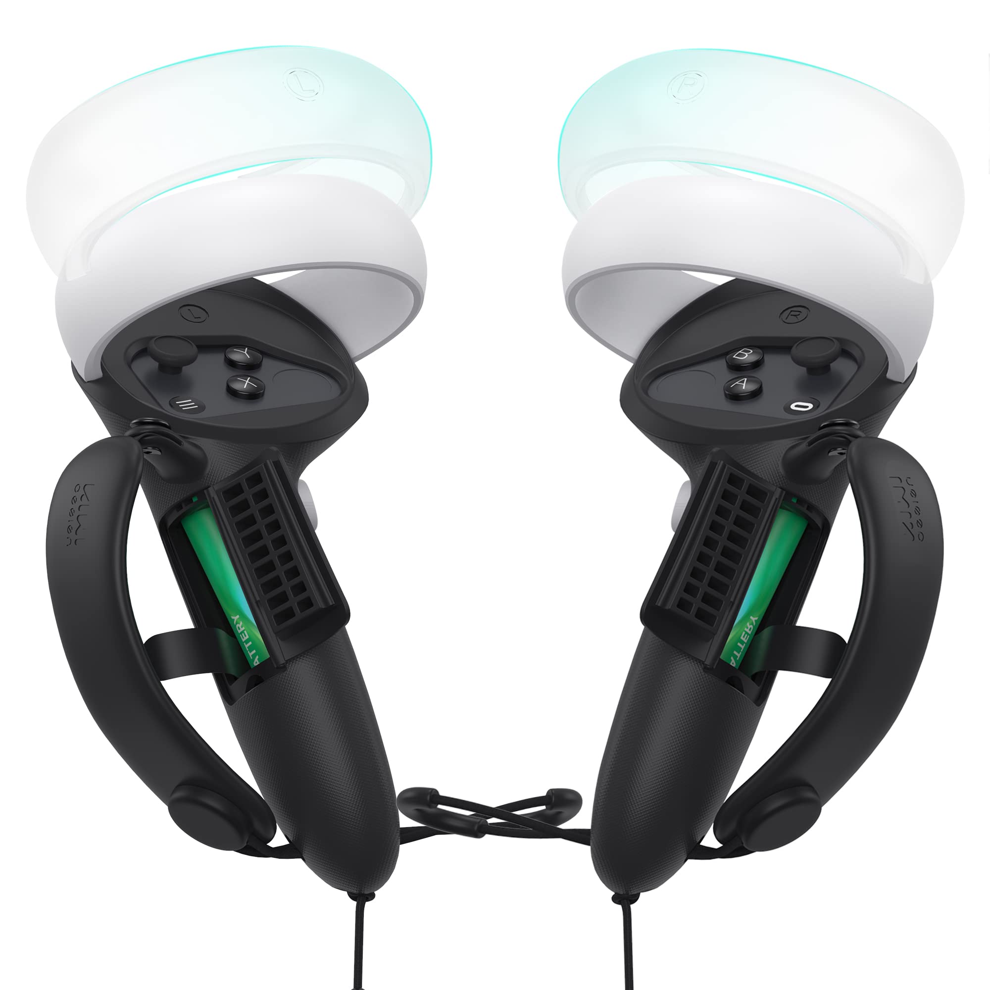 KIWI design Head Strap and Controller Grips Compatible with Quest 2 Accessories