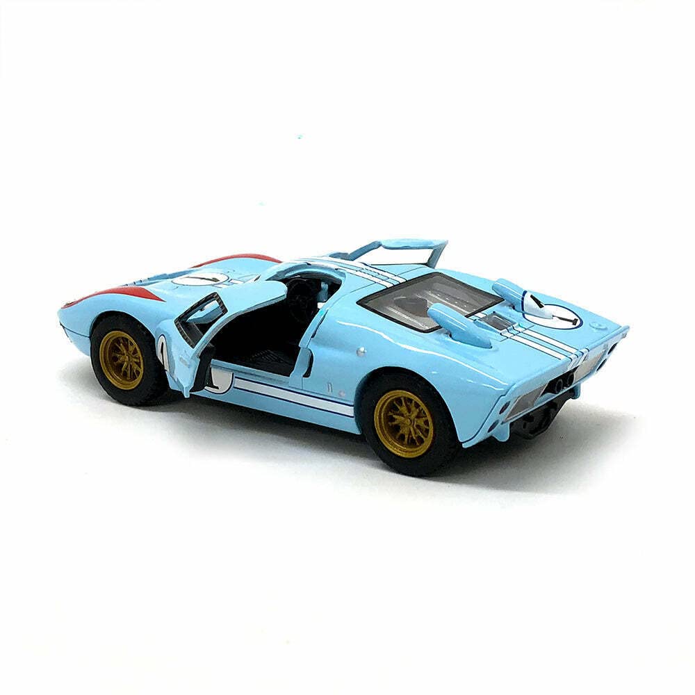 KiNSMART SetOf3 1966 Ford GT40 MKII Heritage Edition 5" 1:32 Scale Die Cast Metal Model Toy Super Race Car Blue Brown Black