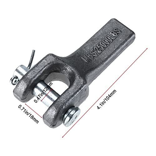 NORJIN 6 Pack 3/8 Weld-On Safety Chain Retainer, Forged Steel Chain Hooks for Truck Trailer Hitch, 25000LBS WLL